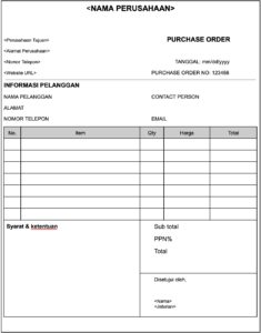 Purchase Order: Pengertian, Penggunaan, dan Cara Membuatnya - Bambootree